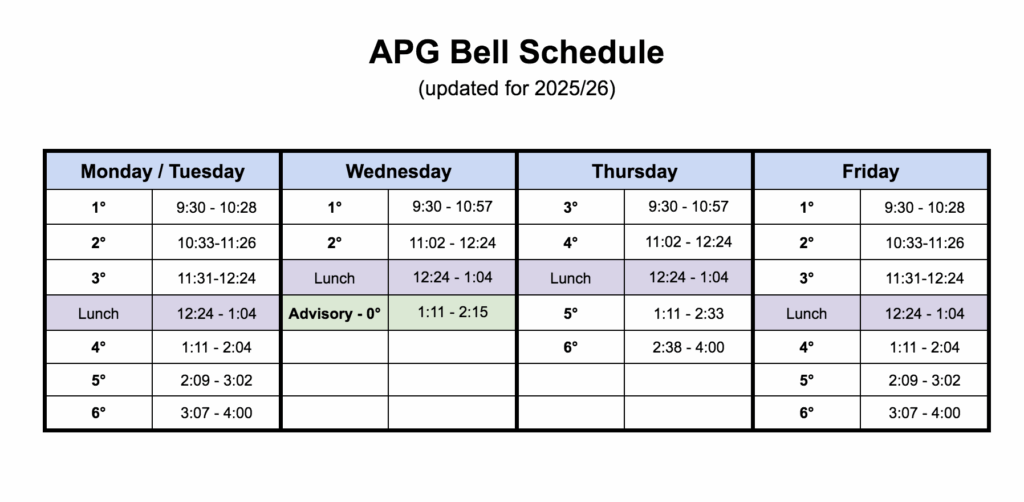 A.P. Giannini Middle School PTSA – APG 家长教师学生会